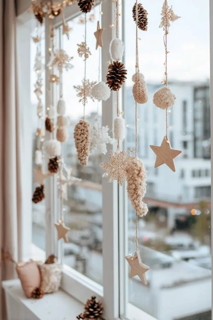 Stilvolle Winterdeko Basteln Fenster Fotos